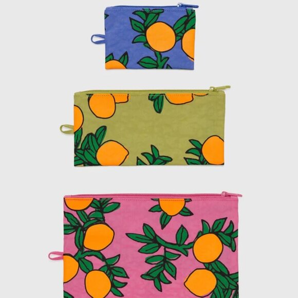 BAGGU | Bags | Nwt Baggu Flat Pouch Set Orange Tree | Poshmark